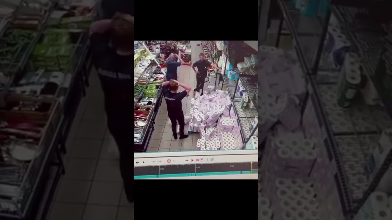 These guys trying to move bundles of toilet paper like it’s a solid block