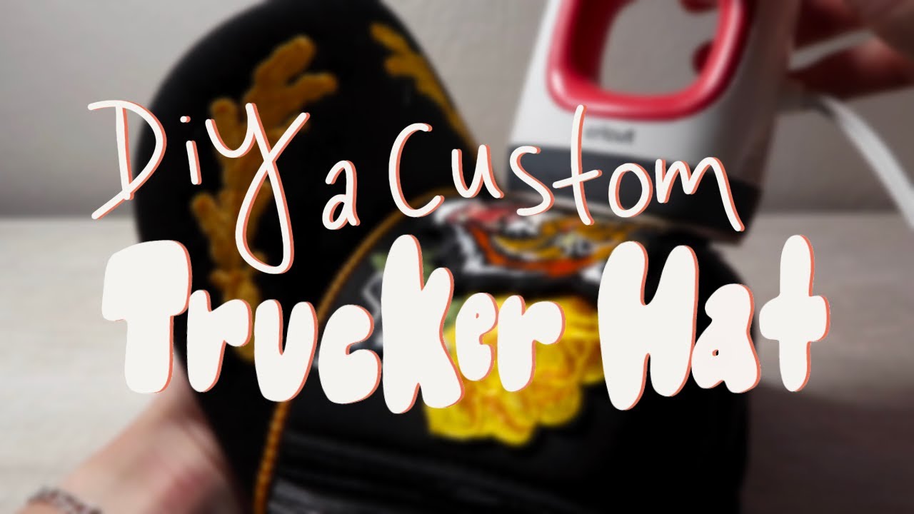 MAKE A CUSTOM TRUCKER HAT *in only 4 steps!!* | DIY | Emma Alexis