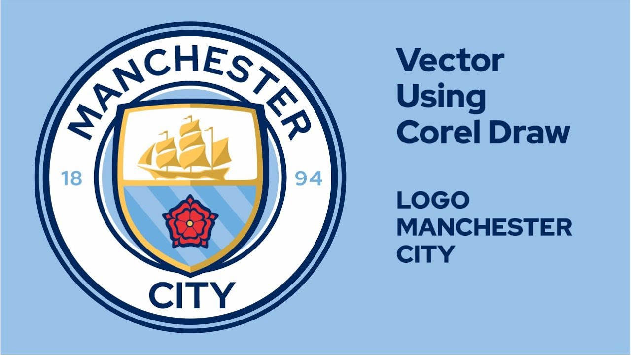 How to make the Manchester City logo in vector in Corel Draw