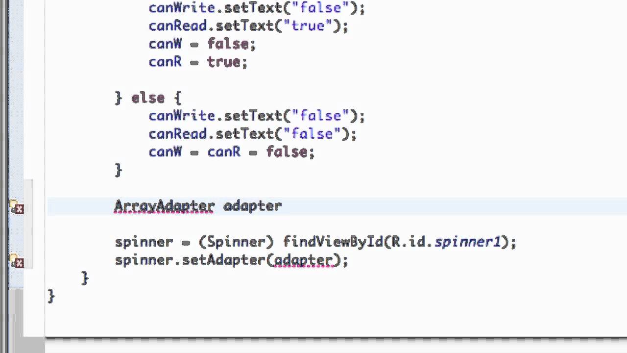 Android Application Development Tutorial - 105 - Spinners and ArrayAdapter