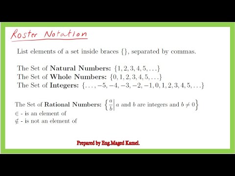6-What is Roster notation for sets?