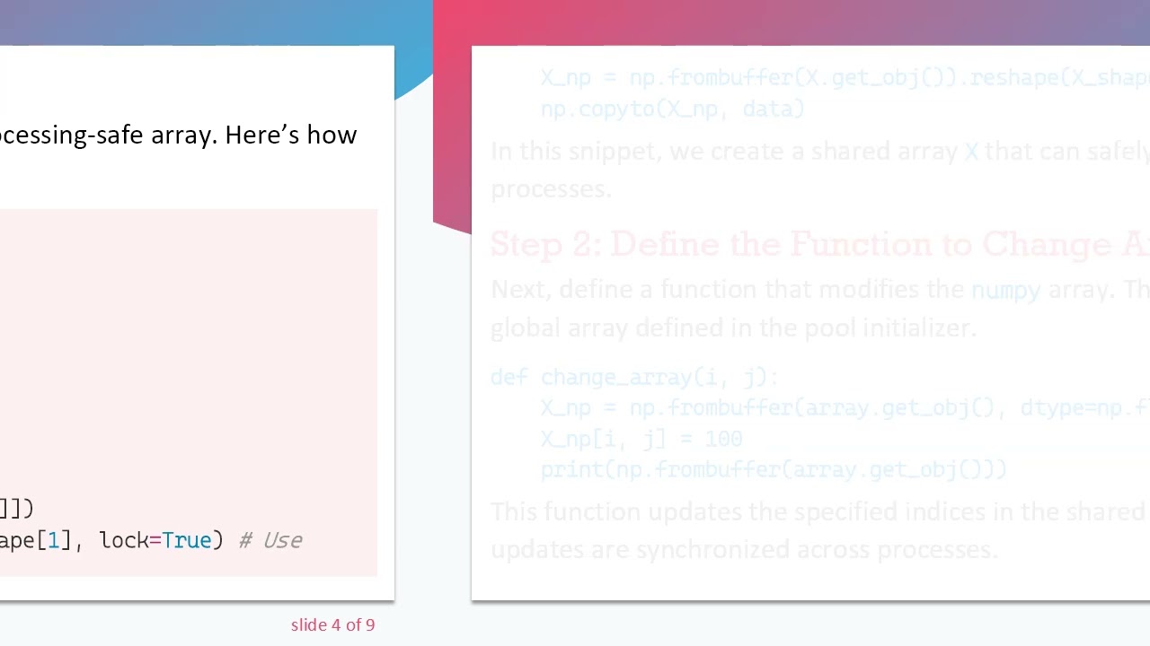 Efficiently Modify a numpy Array Using Python Multiprocessing