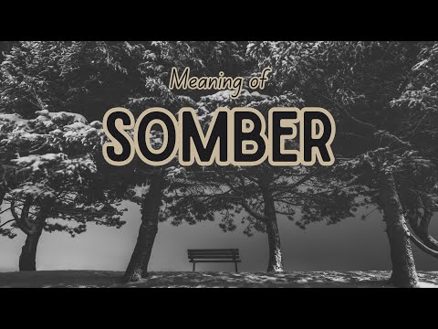 What is the meaning of Somber?