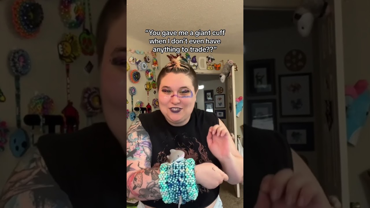 Legit my favorite activity is gifting cuffs to people who didn’t expect them 🥰  #kandi #ravers