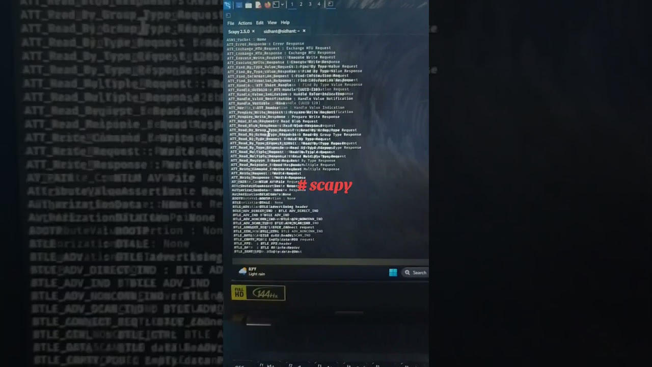 Scapy for hacking  #scapy #pathtraversal #nmap  #psexec #hackingtools #pentestlab #hackertips