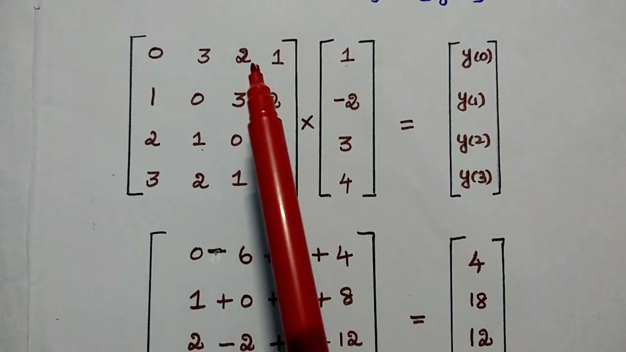 Circular Convolution - Matrix Multiplication Method - Problems solved