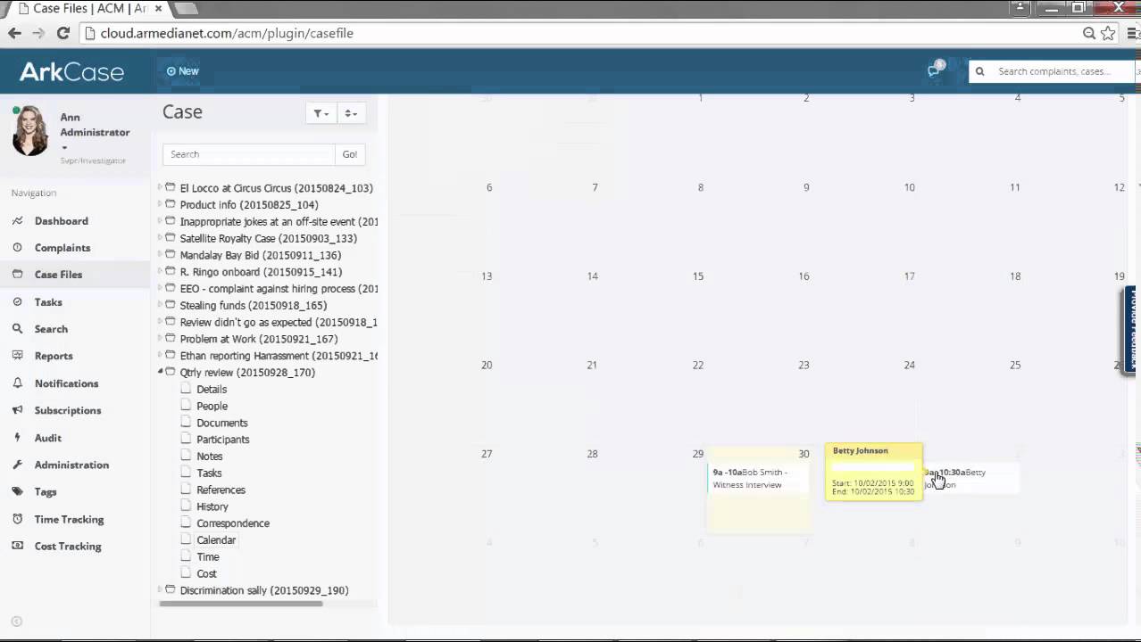 ArkCase   Shared Calendar