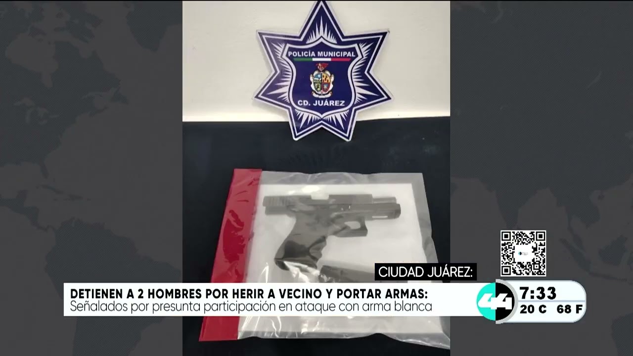 Detienen a 2 hombres por herir a vecino y portar armas
