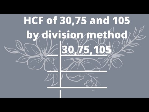 HCF of 30,75 and 105 by division method | HCF of 30 75 105 | in Urdu /Hindi |