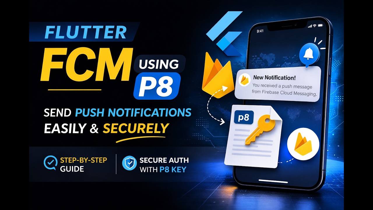 Flutter Firebase Cloud Messaging (iOS) Using APNs authentication key (.p8) | iOS Push Notification