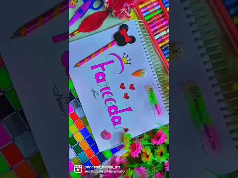 Fareeda name drawing ♥️🌈🦄💫 #shorts