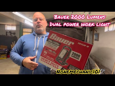 Bauer 2000 Lumens Dual Power Work Light Review