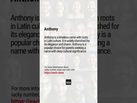 Discover the Meaning of Names! ๐โจ #NameMeaning #BabyNames #UniqueNames #anthony
