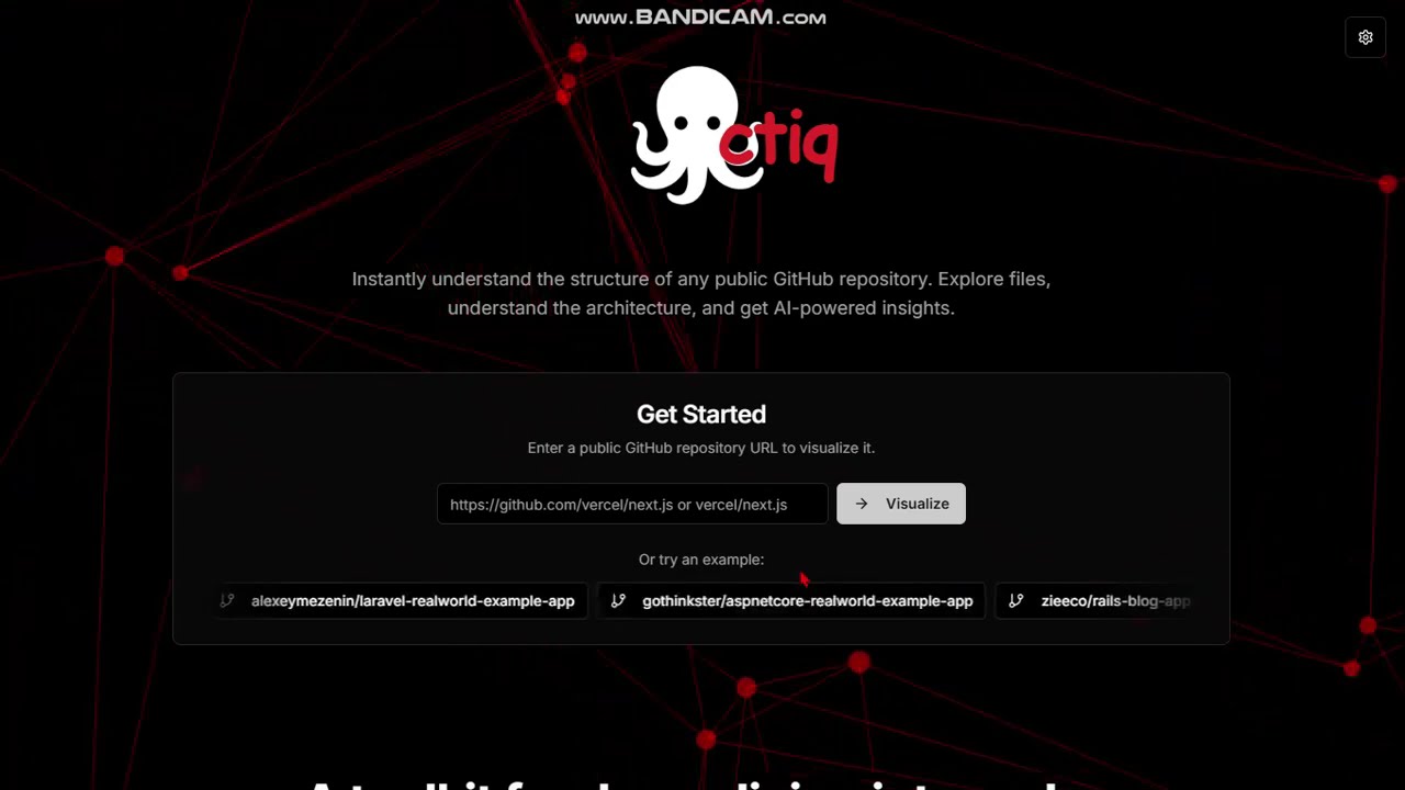 Octiq AI powered Github Repo Visualizer