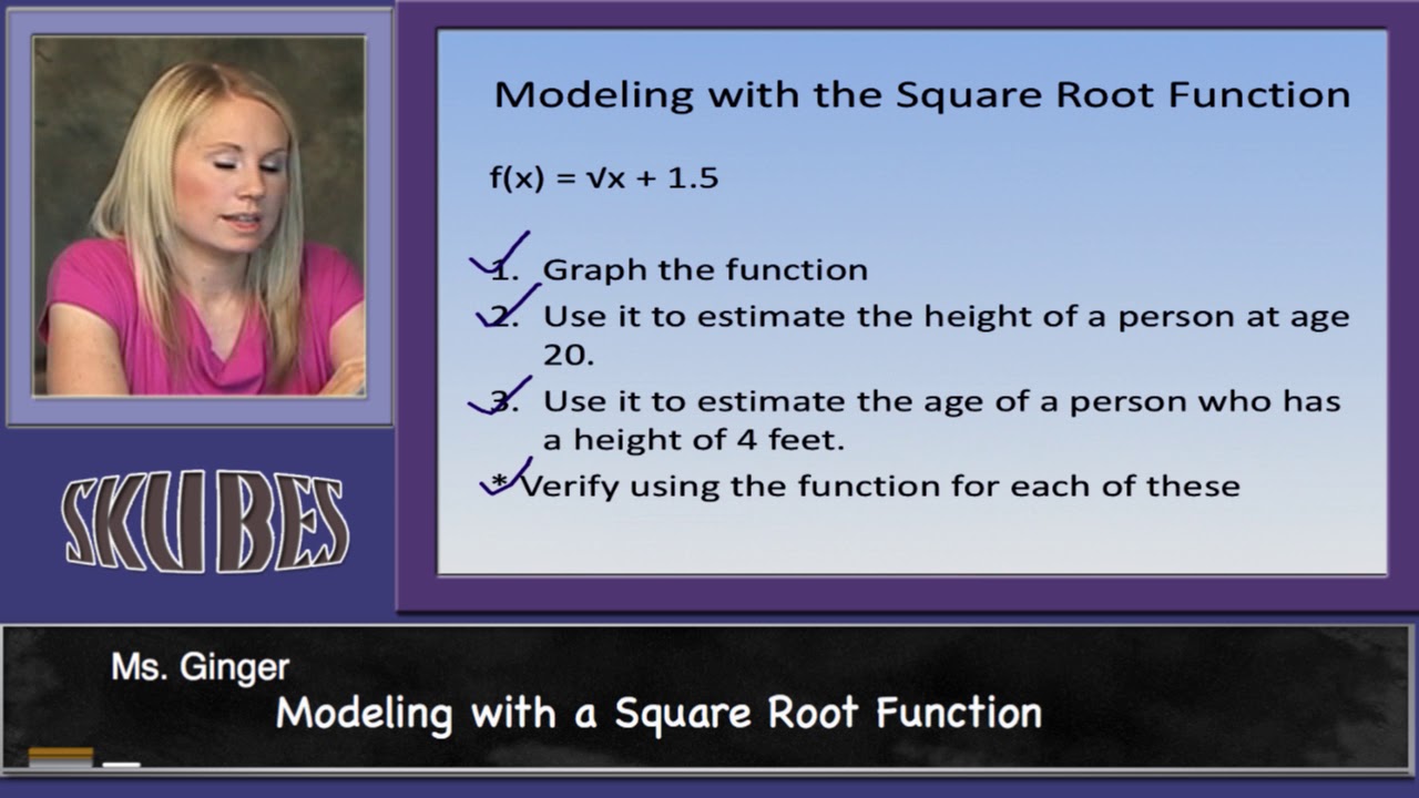 Modeling with the Square Root Function