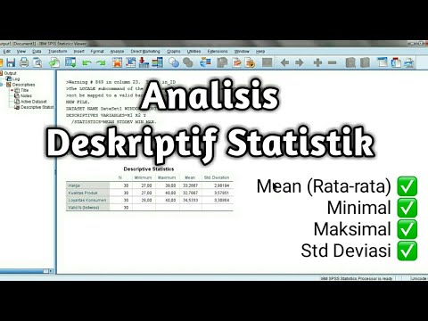 Analisis Statistik Deskriptif dengan SPSS beserta Interpretasinya