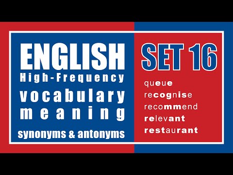 set 16 - V I S U A L - E N G L I S H - SATS - KS2 - HIGH-FREQUENCY WORDS - SYNONYMS - ANTONYMS