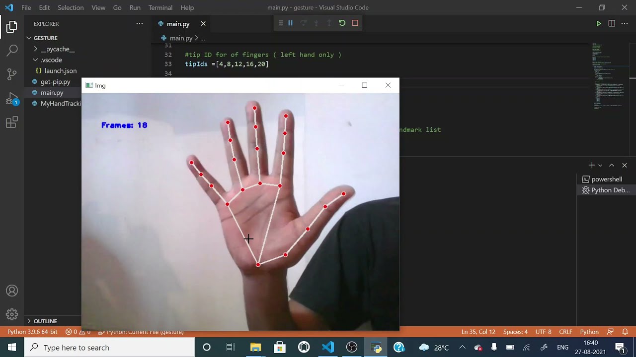 Hand Gesture Recognition OpenCV | Python