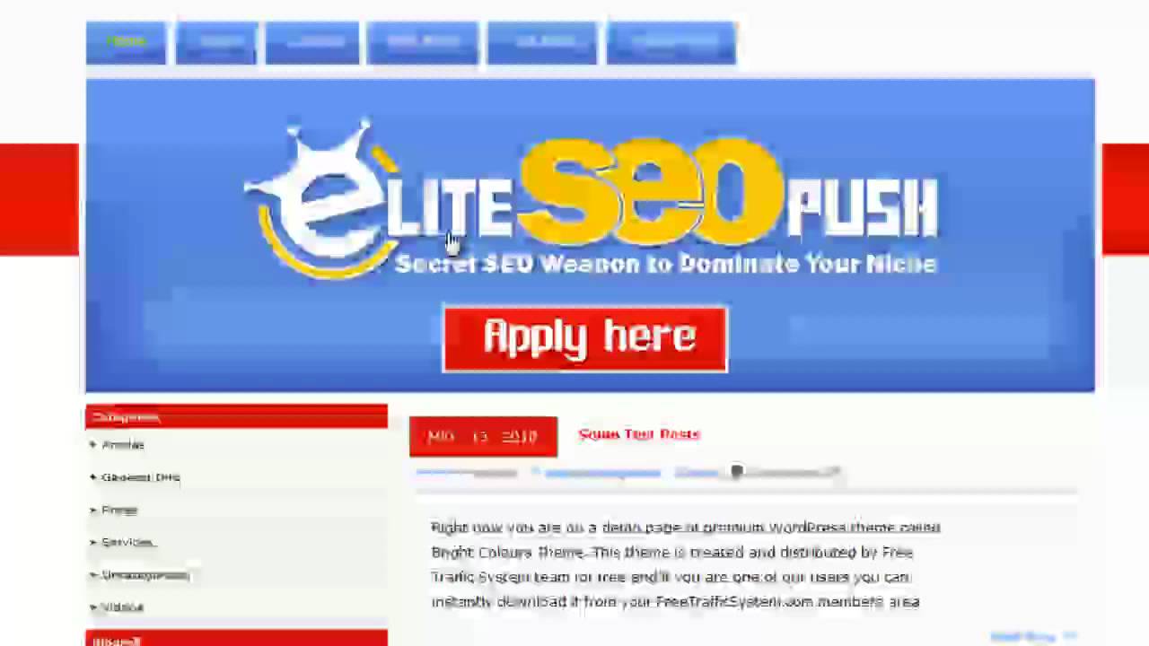 Free Premium Wordpress Themes - Bright Colours Theme