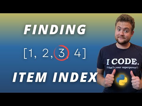How To Find Index Of Item In List Python