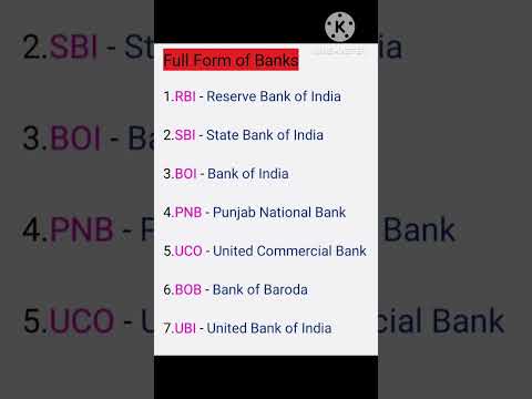 Full form of all banks name in India ~RBI,SBI,IDBI,ICICI/#shortsvideo #useful #gk#english