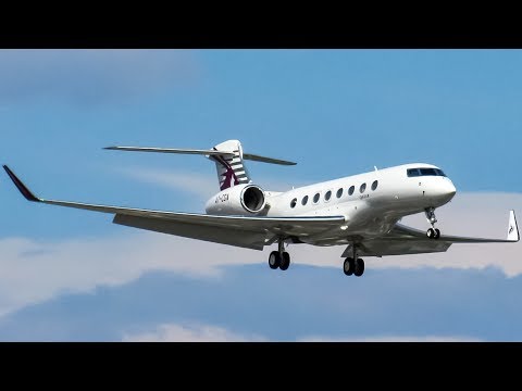 Qatar Executive Gulfstream G650ER (GLF6) landing & departing Montreal (YUL/CYUL)