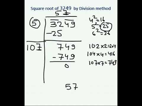 square root of a numbers by Division method