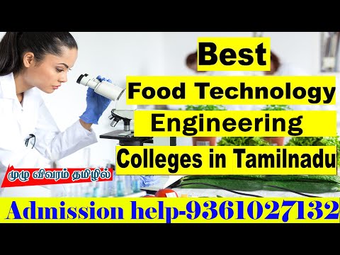 food technology engineering best colleges in tamilnadu