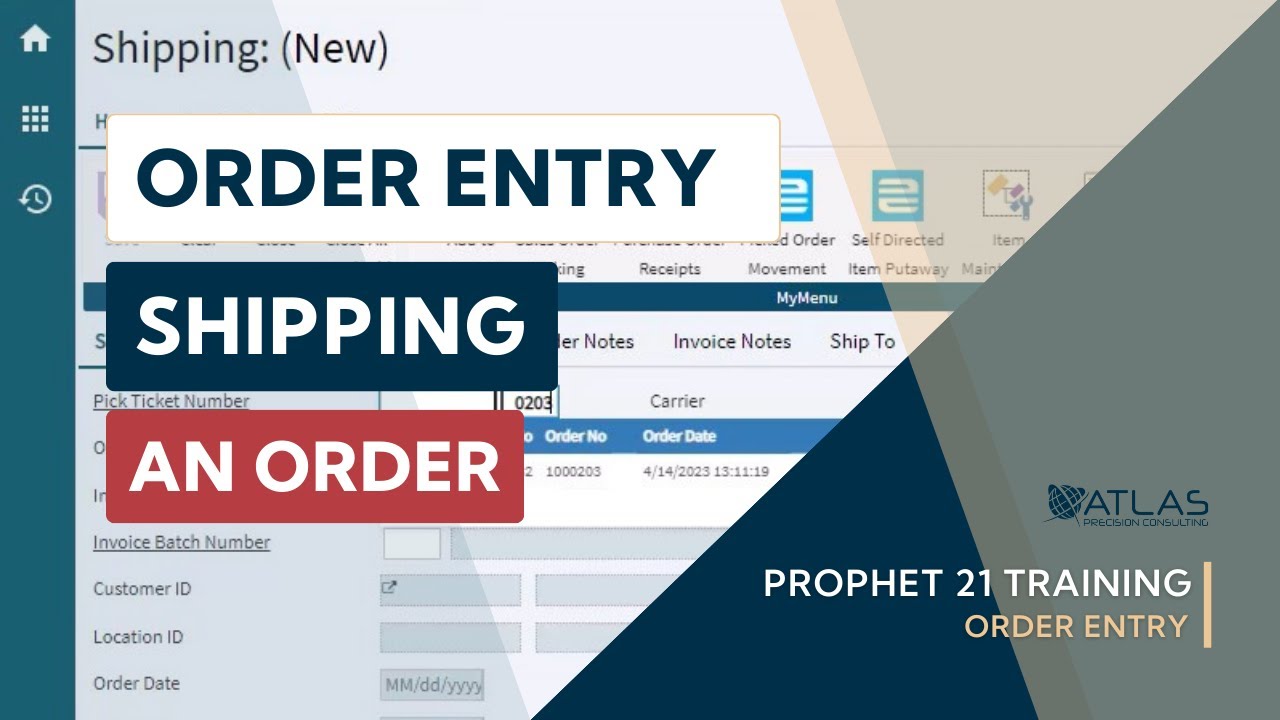 Prophet 21 Training: Shipping a Sales Order from a Pick Ticket 📋📦