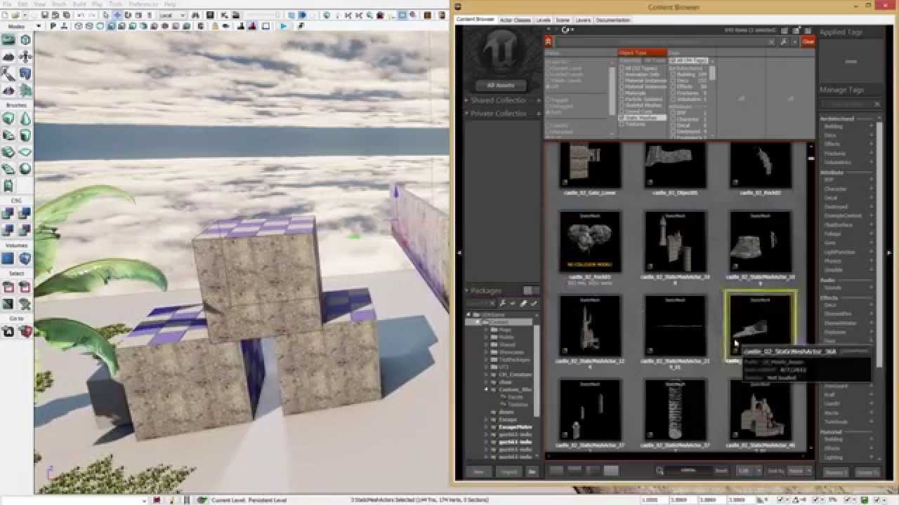 UDK Beginners Basics Tutorial - Part 1 - Tools & Objects