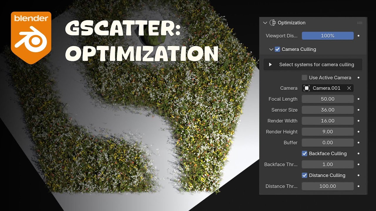 GScatter Complete Guide in Blender #4 – Viewport Optimization