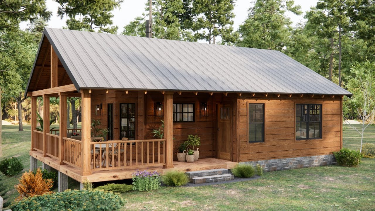 29'x29' (9x9m)  STUNNING Cabin Design: Embracing Simple and Complete Living