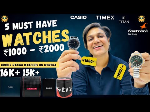 5 Best Watches Under ₹1000 - ₹2000 for Men 🔥 Titan, Casio, Fastrack, Timex Watch Haul | Men Watches🔥