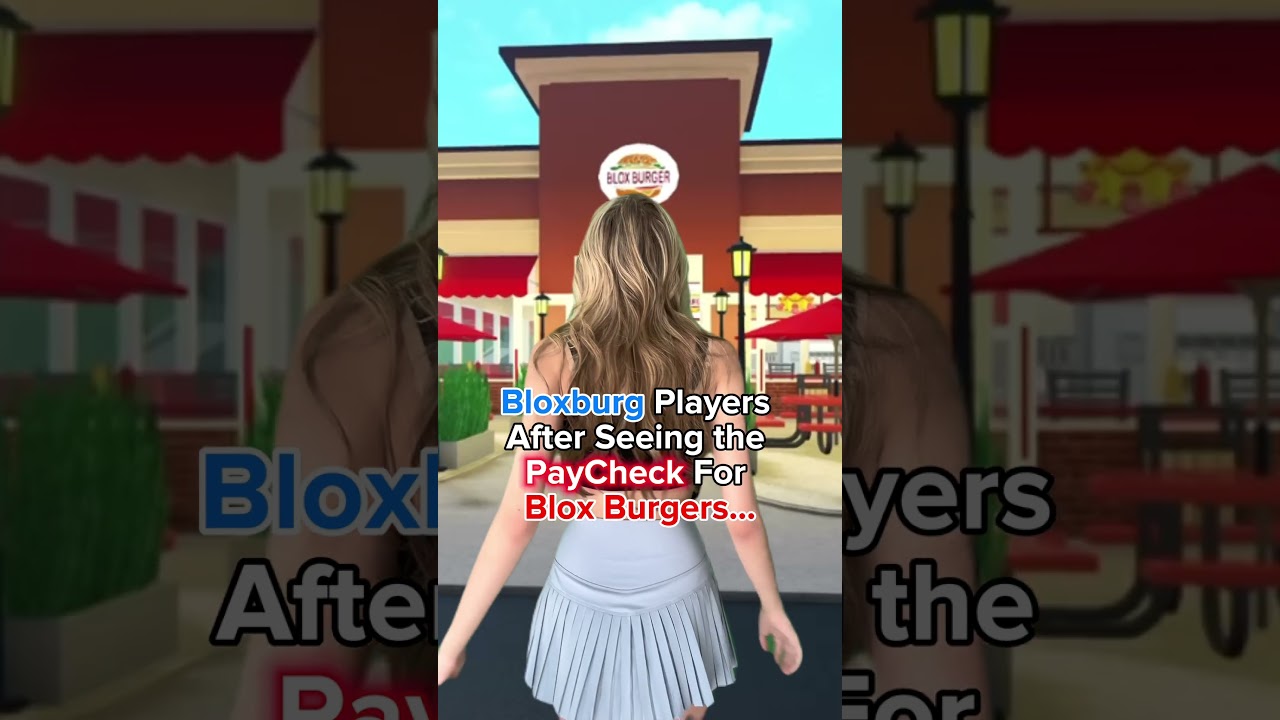 BLOXBURG PLAYERS After Seeing The PAYCHECK From BLOX BURGERS...