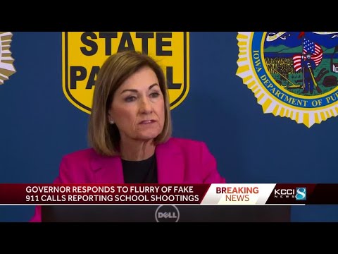 Gov. Kim Reynolds addresses active shooter swatting calls that swept Iowa