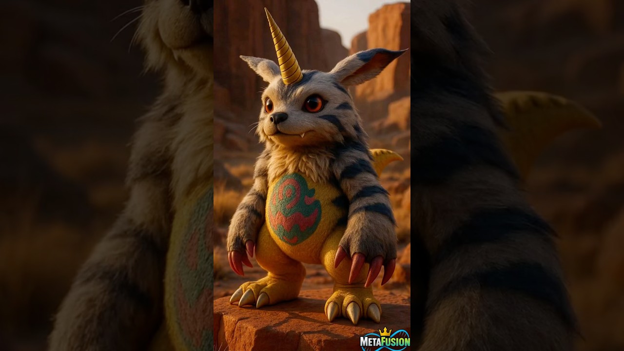 Digimon - Gabumon Evolution | ガブモン進化 #gabumon #digimon #livingcartoon