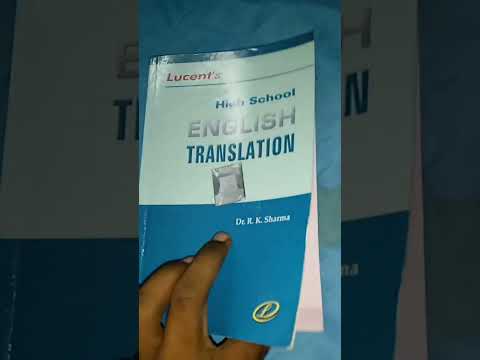 Lucent's High school english translation book Dr.R.K Sharma #booklovers #bookno420
