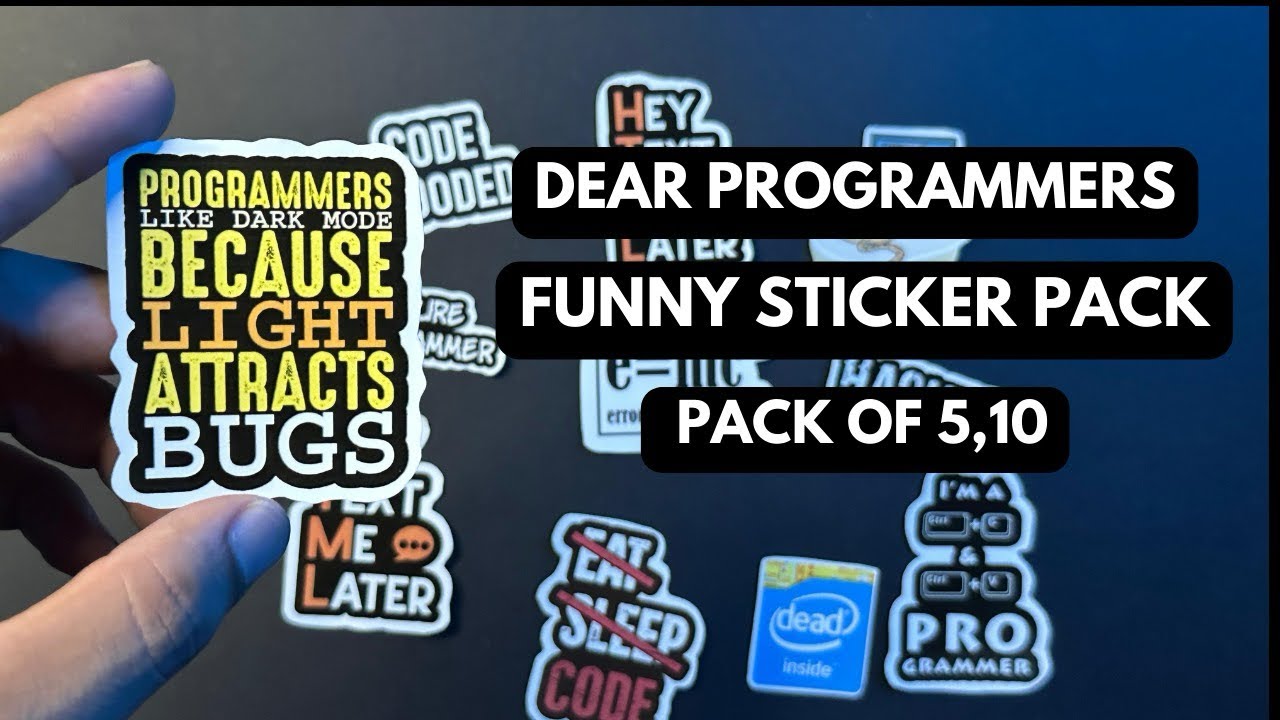 Cute & Funny Programmer Sticker Pack | Perfect for Coding Enthusiasts!