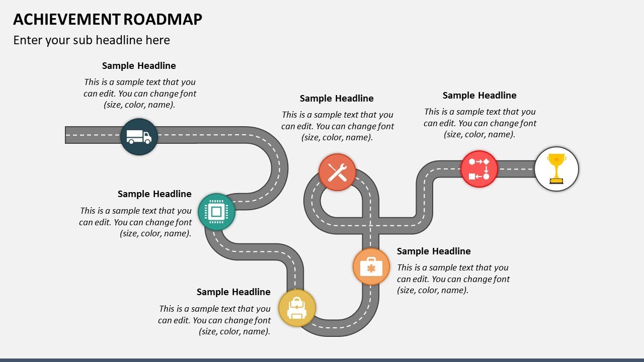 Achievement Roadmap Animated PPT Template