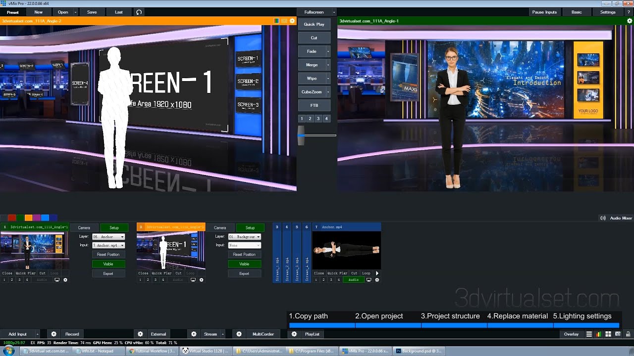 Video Tutorial -  Virtual Studio 111A For vMix