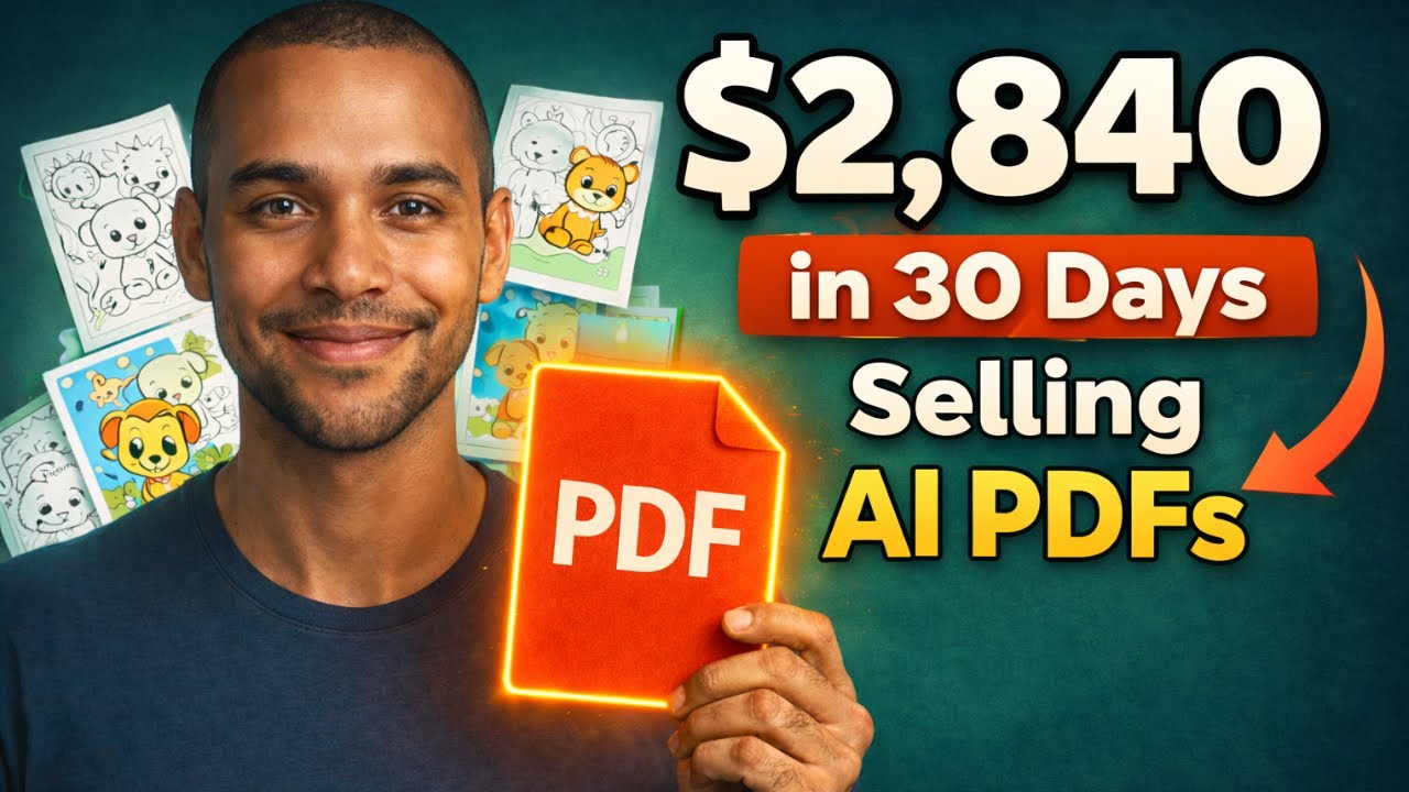 How I Made $2,840 in 30 Days Selling AI Coloring Book PDFs – Simple AI Side Hustle