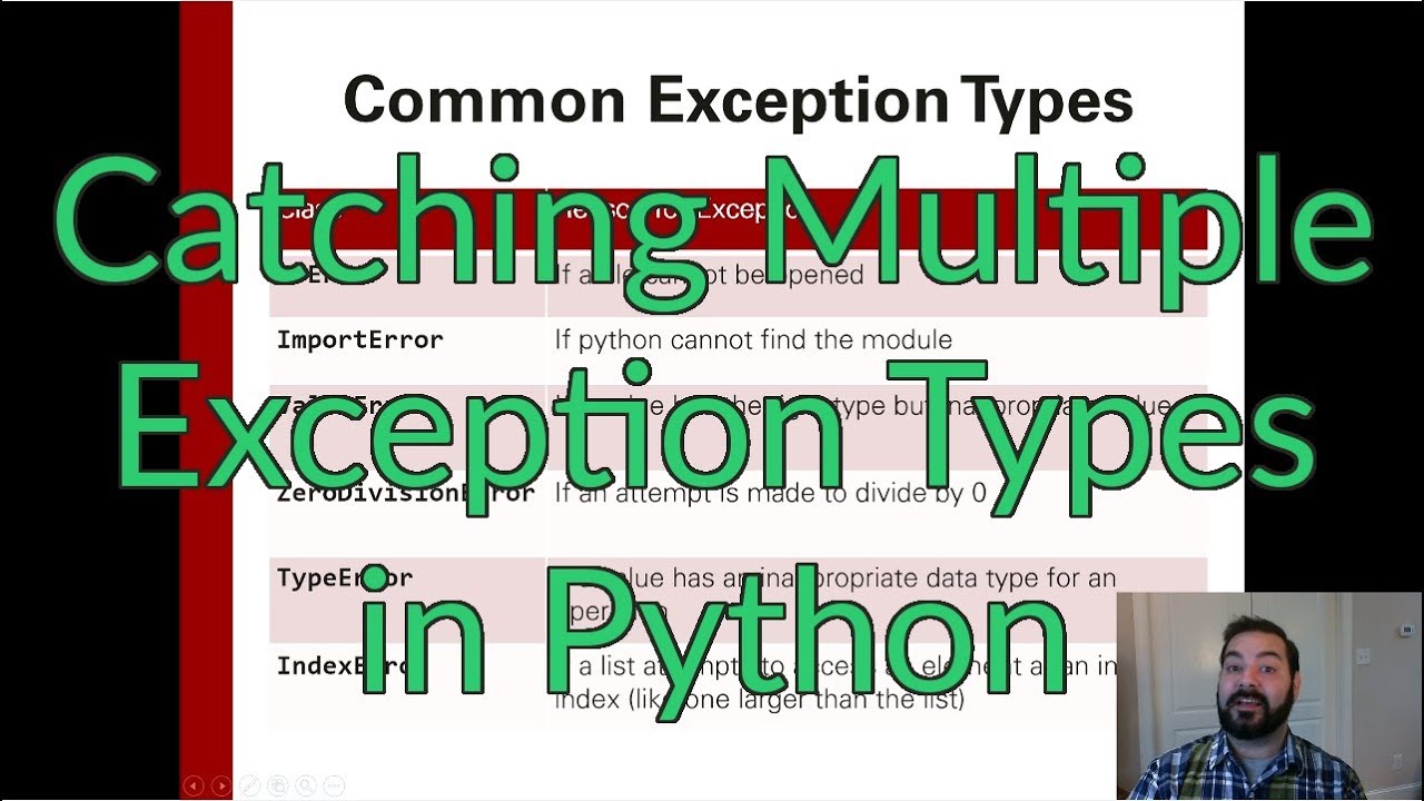 Catching Multiple Exception Types in Python