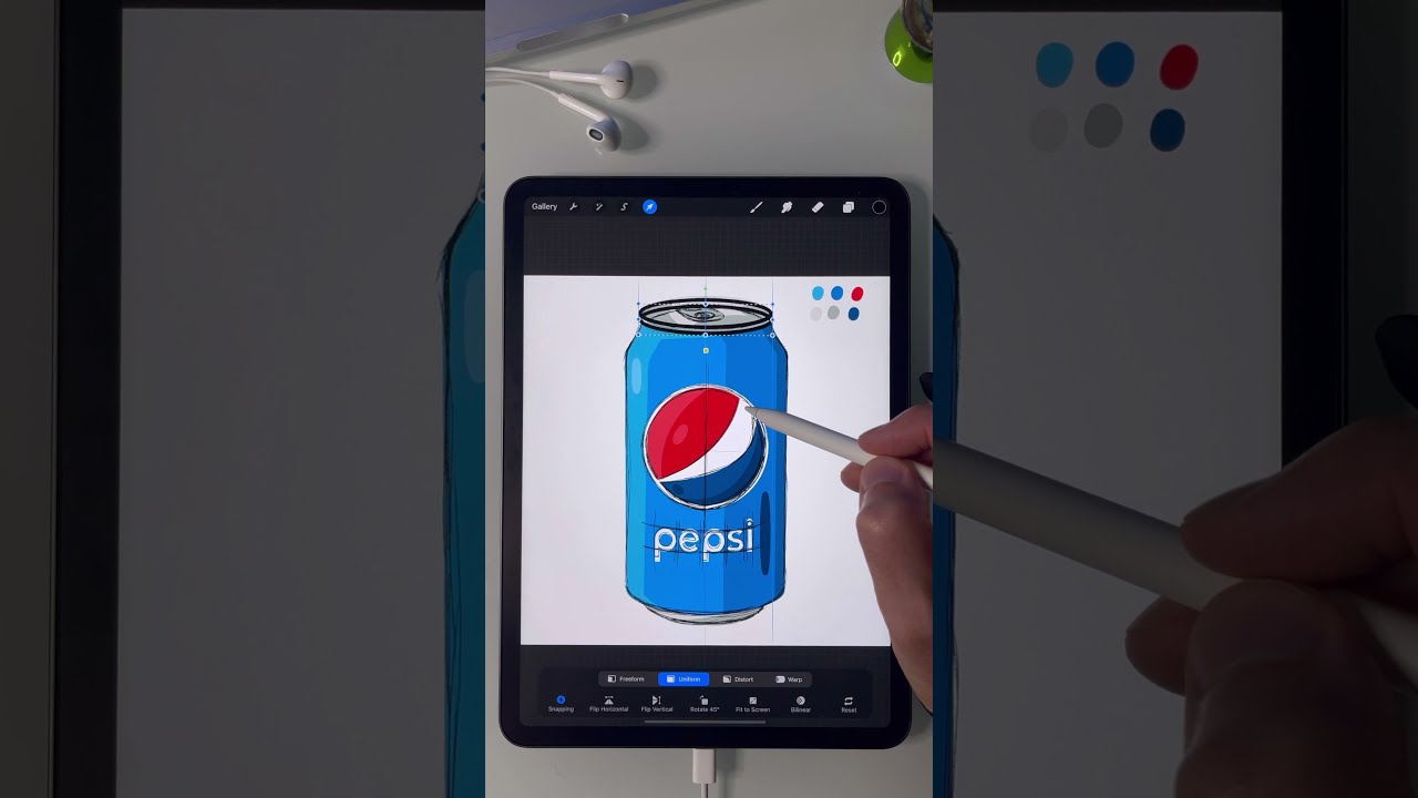 Vector in Procreate | Pepsi Can