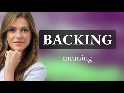 Backing | what is BACKING definition