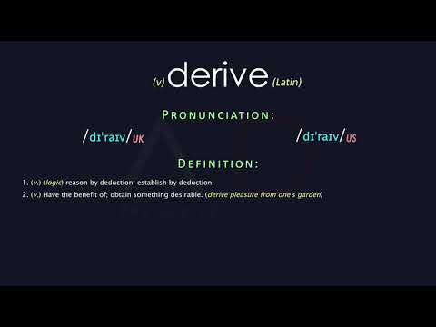 Derive Meaning And Pronunciation | Audio Dictionary