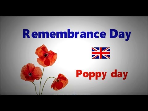 What does Remembrance Day or Poppy day mean in the UK? Why do people wear poppy flower?
