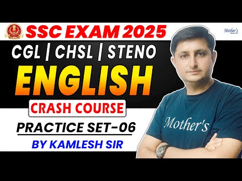 SSC CGL English 2025 | Complete Practice Set -06 for SSC Exams | By Kamlesh Palriya Sir