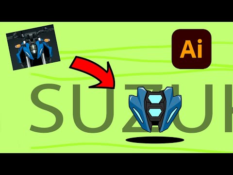 I ILLUSTRATE SUZUKI GSX 8S HEADLIGHT IN ADOBE ILLUSTRATOR | JATIN SAINI ILLUSTRATIONS