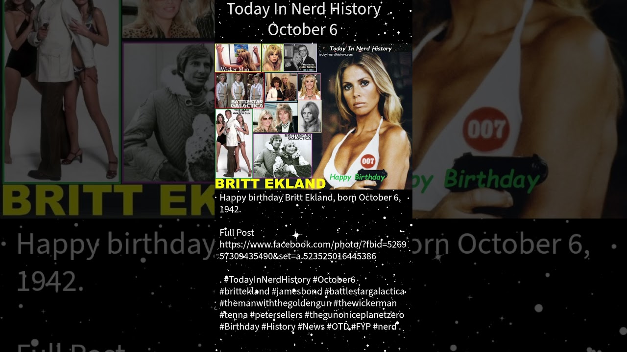 Happy birthday Britt Ekland, born October 6, 1942.