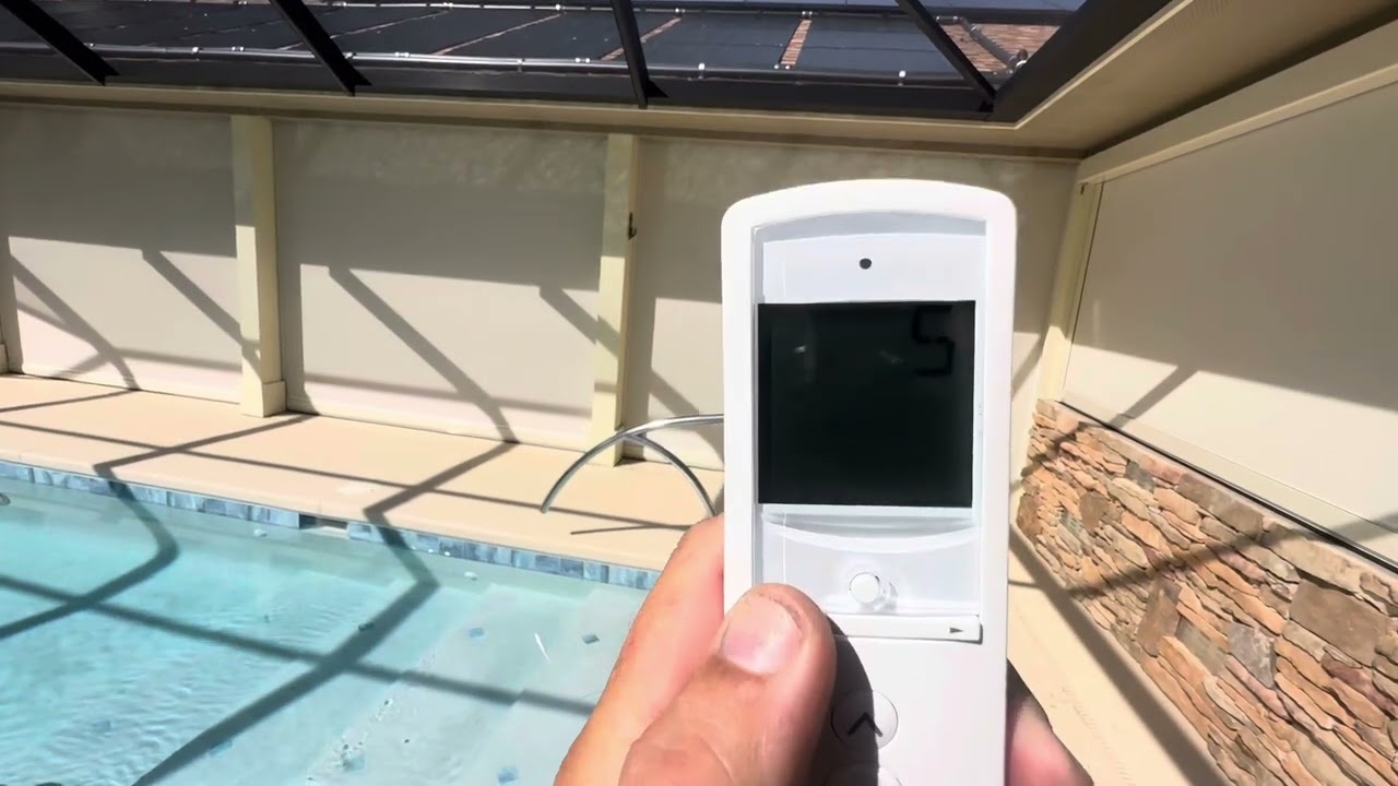 Motorized Hurricane Screen - Ivory/Sand